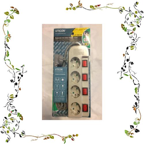 Jual Stop kontak uticon 4 lubang ST 1482 SW stop kontak dengan switch ...