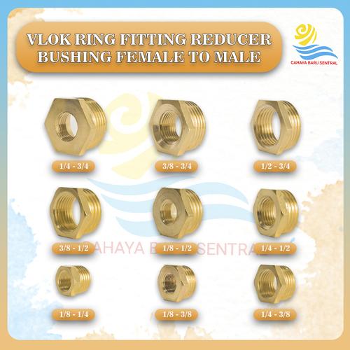 Promo Vlok Ring Kuningan 3/4" x 1/2" Nepel Drat Kuningan Verlop Ring ...