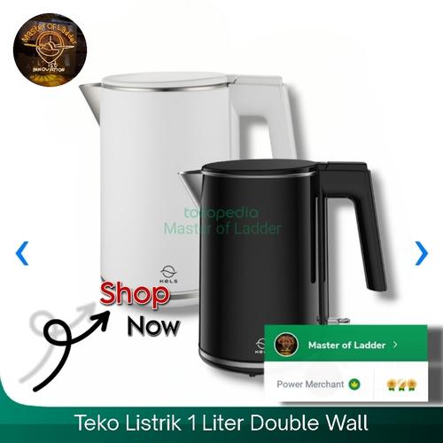 Jual Kels Klaz TEKO LISTRIK 1 Liter/WATER KETTLE DOUBLE WALL - Putih ...