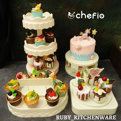 Jual Go Round Rotating Table Meja CupCake Putar Meja Display Sushi ...