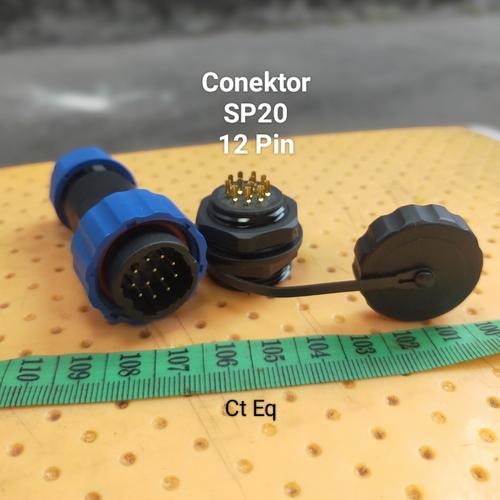 Jual Conektor SP20 12 Pin Plug n Socket IP68 Panel Mount konektor ...