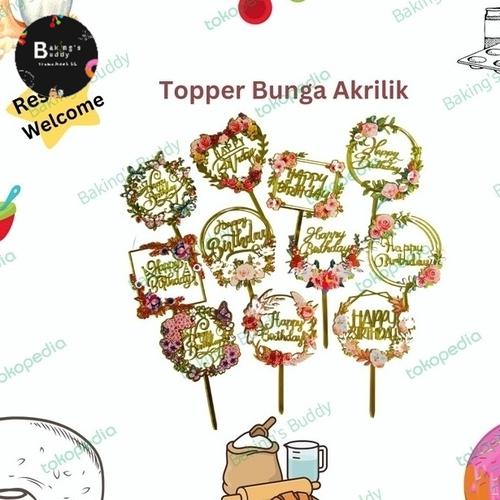 Jual Topper Ulang Tahun Akrilik Bunga - sabit bunga - Jakarta Barat ...