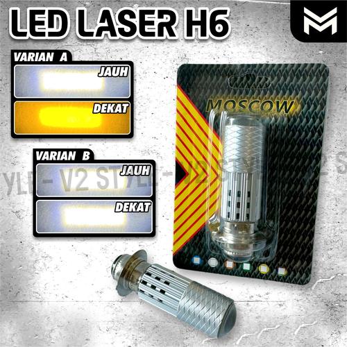 Jual LAMPU DEPAN LAMPU UTAMA HEADLAMP LED BOHLAM DEPAN LED H6 LASER MOSCOW - PUTIH/PUTIH ...
