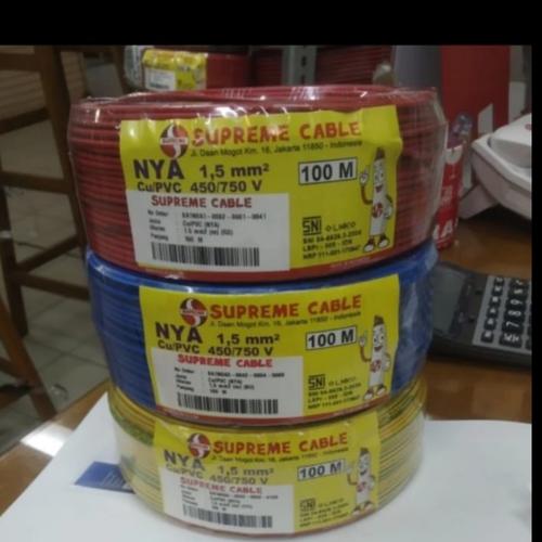Jual Kabel listrik NYA tunggal 1x1.5 1x1,5 1.5 1,5 mm supreme 100 meter - Jakarta Pusat ...