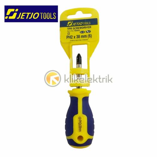 Jual JETJO TOOLS - OBENG GAGANG KARET PH2x38mm(6) LAKONI OBENG PLUS ...