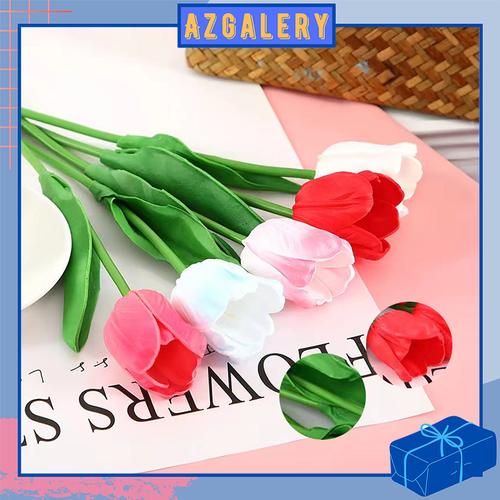 Promo Bunga Hias Tulip Tangkai Plastik Dekorasi Rumah Aesthetic ...