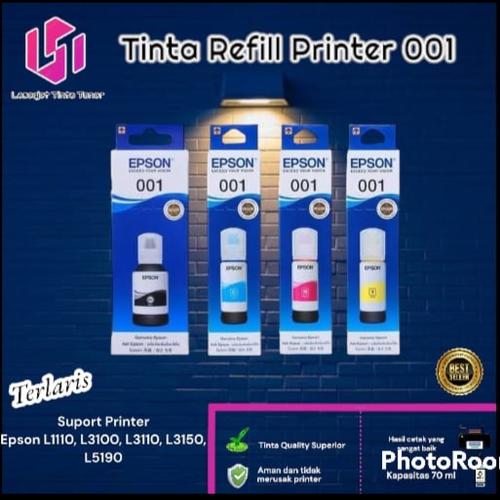 Jual TINTA REFFIL PRINTER 001 PREMIUM VARIAN WARNA - Biru - Jakarta ...