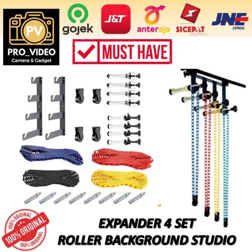 Jual Expander 4 set Background Bar Manual Stand kain Layar Roller ...