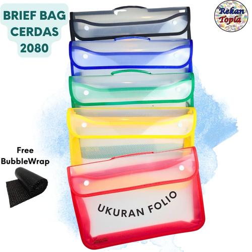 Jual Map Plastik Kancing 2 / Folio / Map Sekolah Transparan / Map ...