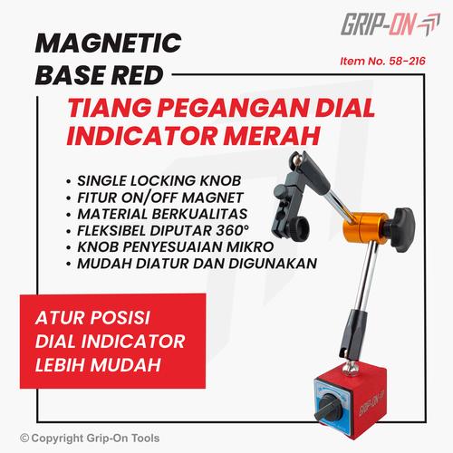Jual GRIP-ON MAGNETIC BASE RED TIANG PEGANGAN DIAL INDICATOR - Jakarta ...
