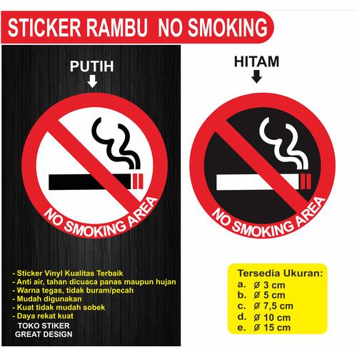 Jual Sticker No Smoking Dilarang Merokok - PUTIH 3 CM - Kab. Bekasi ...