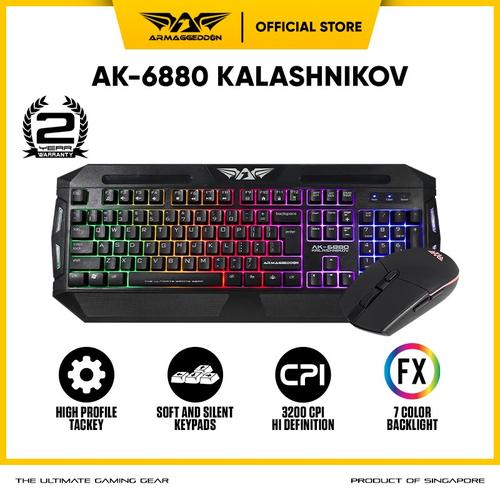 Jual Armaggeddon Keyboard Mouse Gaming Combo AK6880 Kalashnikov - Kota ...