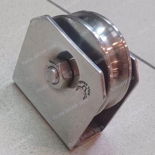 Jual Roda pagar stainless 3 inchi SUS 304 heavy duty ( rel behel ...
