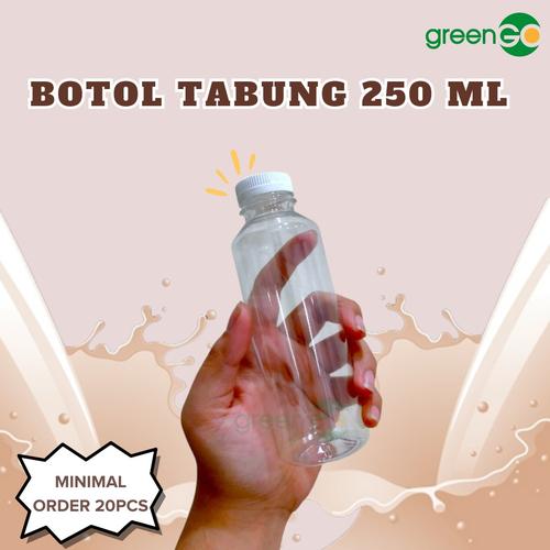 Jual BOTOL PLASTIK TABUNG 250ML BOTOL MINUMAN KECIL JUS JAMU MURAH ...