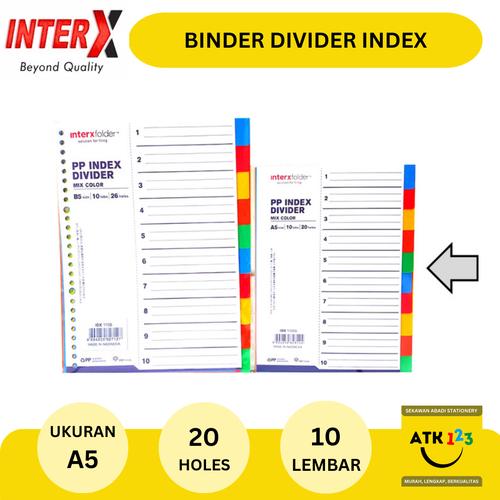 Jual Binder Divider / Pembatas Binder Uk. A5 InterXFolder 10 Warna ...