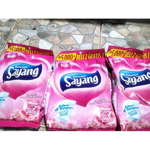 Jual PROMO Deterjen Detergent Bubuk Sayang 260 gram Laundry Mencuci ...