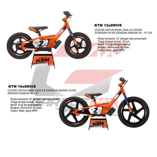 Jual SEPEDA LISTRIK ANAK KTM 12/16 EDRIVE - KTM 16eDRIVE - Kab. Bandung ...