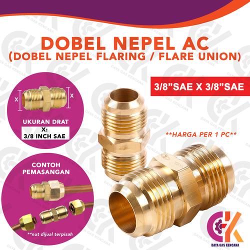 Jual Dobel Nepel AC 3/8 x 3/8 SAE - Double Nipple Flaring Union Pipa AC - Jakarta Barat - Daya ...