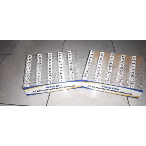 Jual Rak Display Untuk Tempat Kartu Tamu Visitor isi 50 kotak slot ...