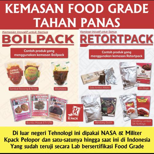 Jual BAG Retort 8x9cm Kemasan Tahan Panas Alufoil Food Grade Packaging ...