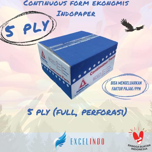 Jual Continuous Form 5 ply NCR Ekonomis UKURAN FULL/PERFORASI Indopaper ...