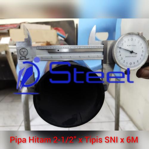 Jual Pipa Hitam 2 1/2" x 6M Tbl 1.4mm - 3.6mm SCH40 | Pipa Besi 2-1/2 ...