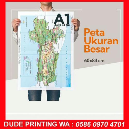 Jual print peta ukuran besar a0 a1 a2 a3 plus dan a3 cepat dan murah - Jakarta Timur - dude ...