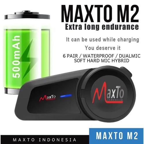 Jual INTERCOM MAXTO M2 BLUETOOTH HELM INTERCOM MAXTO 6 RIDER ORIGINAL ...