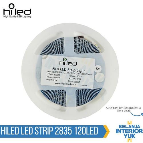 Jual HILED LED STRIP 2835 120Led 12V Indoor IP33 120Led/M 600Led/roll ...