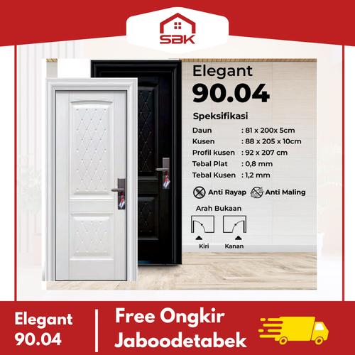 Jual Pintu Baja | Pintu Kamar 92x207 Elegant 90.04 Decha Door - Hitam, Bukaan Kiri - Kota Bekasi ...