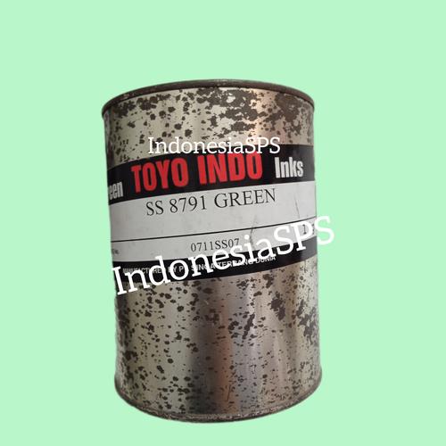 Jual Tinta Hijau sablon Toyo 8791 Green kemasan kaleng 1 kg campuran m3 ...