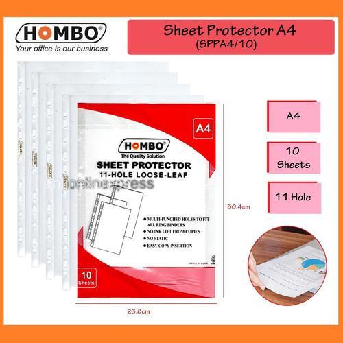 Jual Plastik pp pocket / sheet protector A4 Hombo (10 sheet) - Kota ...