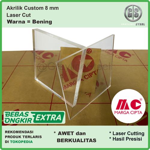 Jual Akrilik Bening dan Susu dan Hitam Custom - 8 mm - Laser Cut ...