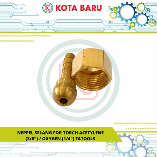 Jual NEPPEL SELANG FOR TORCH ACETYLENE (3/8") / OXYGEN (1/4") FATOOLS ...