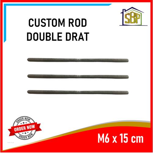 Jual Custom Rod Double Drat M6 x 15 cm Free 4 Mur - Jakarta Barat - SBP ...