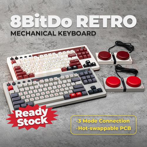 Promo 8BitDo Retro Wireless 87 Keys Hotswappable Mechanical Keyboard ...