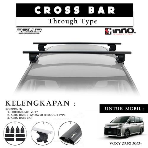 Promo Cross Bar Wingbar INNO JAPAN Voxy ZR90 2022+ Black Through Type ...