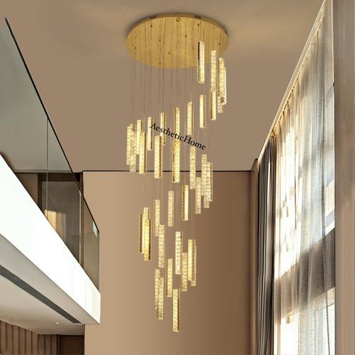 Jual Lampu Gantung Kristal LED Void Tangga Modern Minimalis - 60x300cm - Jakarta Barat ...