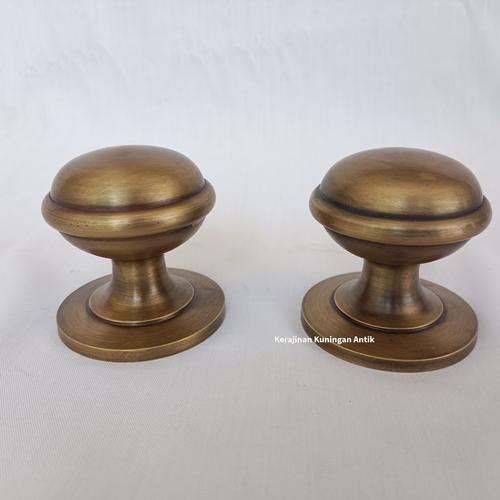 Jual Knop Pintu Kenop Pintu Knob Pintu Rumah Kuningan Antik Bulat Polos ...