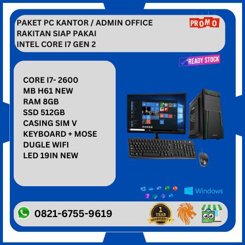 Jual Paket Komputer Rakitan Siap Pakai Kantor/Sekolah Core i7-2600 8 ...