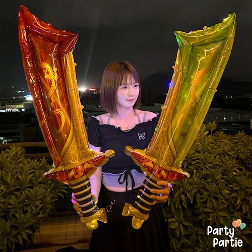 Jual [Ecer] Balon Foil Pedang Besar / Big Sword Balloon Foil LED ...