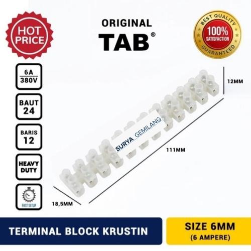 Jual Terminal Blok Krustin 6mm 6A Putih TAB - Jakarta Pusat - Surya ...