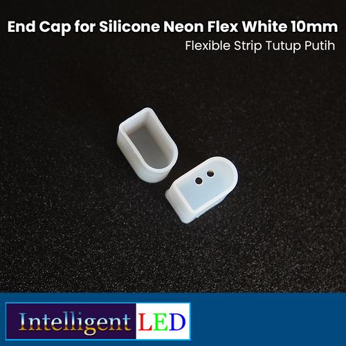 Jual New End Cap for Silicone Neon Flex White 10mm Flexible Strip Tutup ...