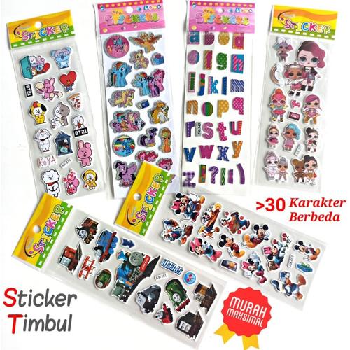 Jual STIKER / STICKER ANAK 3D TIMBUL / STIKER MAINAN TEMPEL / STIKER ...