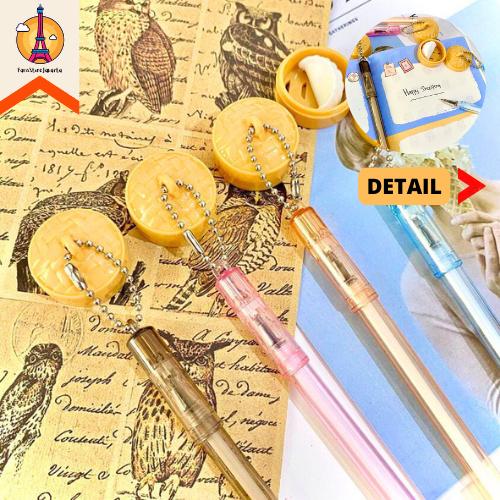 Jual Pulpen Gel Gantungan Dimsum Kuotie Pangsit Tinta Warna Hitam ATK ...