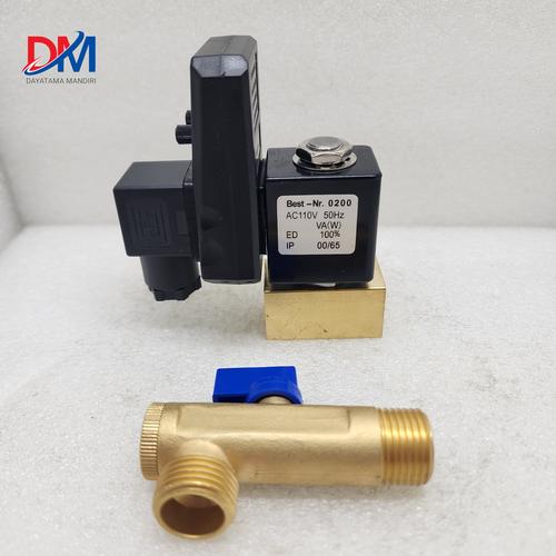 Jual Auto Drain Valve Timer / Solenoid Timer Drat 1/2" inch AC 110V ...
