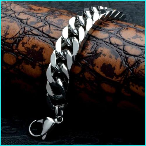 Jual Gelang Pria Model Rante Titanium Stenlies Stell Baja Putih Besi ...