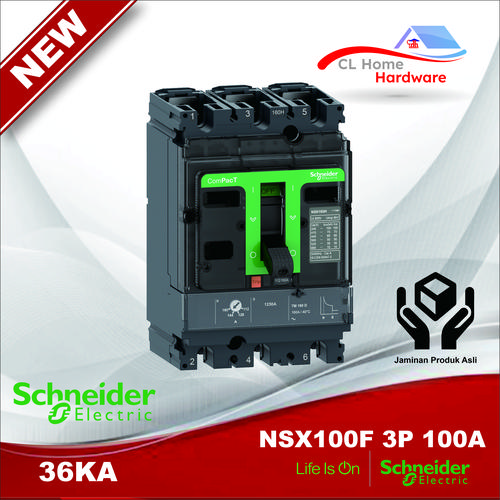 Jual MCCB 3P 100A Compact NSX100F - C10F3TM100 SCHNEIDER Mccb 3 Phase ...