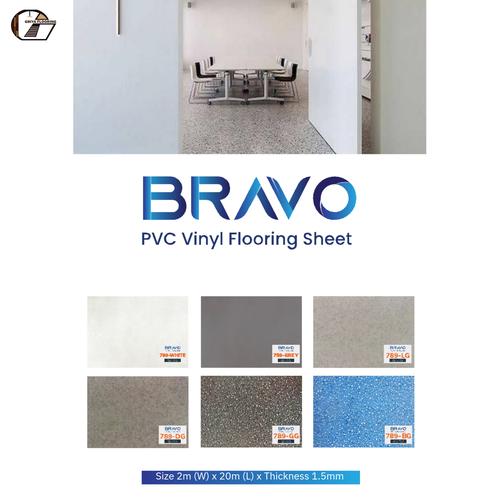 Jual karpet lantai vinyl roll bravo warna biru motif 789-BG/roll ...