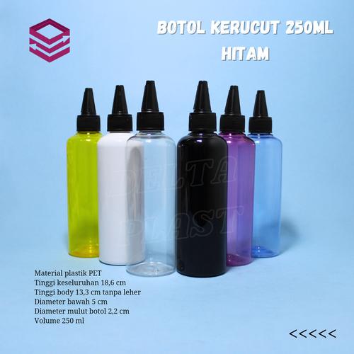Jual botol tinta kerucut 250 ml Tutup Hitam - Putih - Kota Bekasi ...